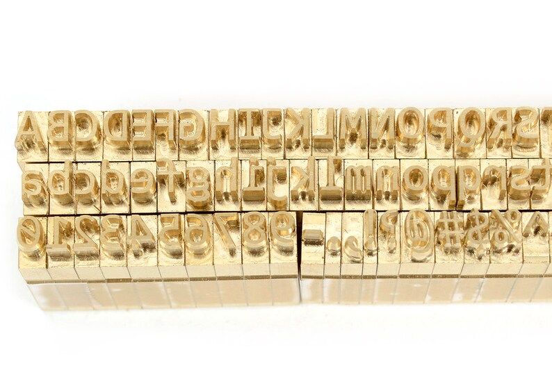 5.5mm Size-individual Hot Stamp (initials) Font:consolas, (capital ...