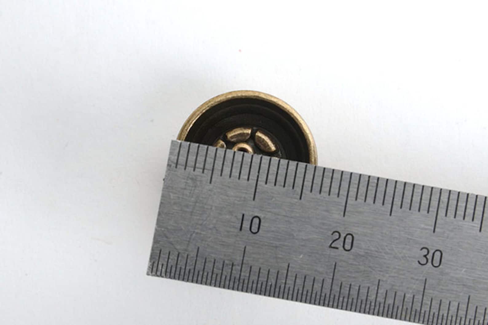 Round Rivet for Bag Bottom Ver.1 (4ea 1set With Cap), Brass / Antique ...