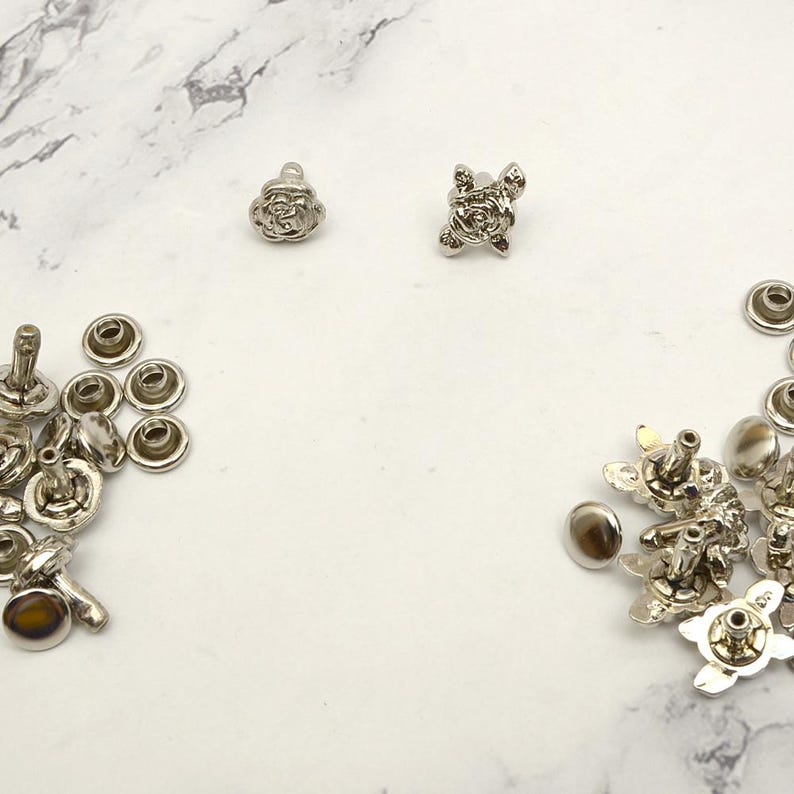 Spring Flower Rivets: Anti-rust Metal Studs for Leather Crafts (10pc ...