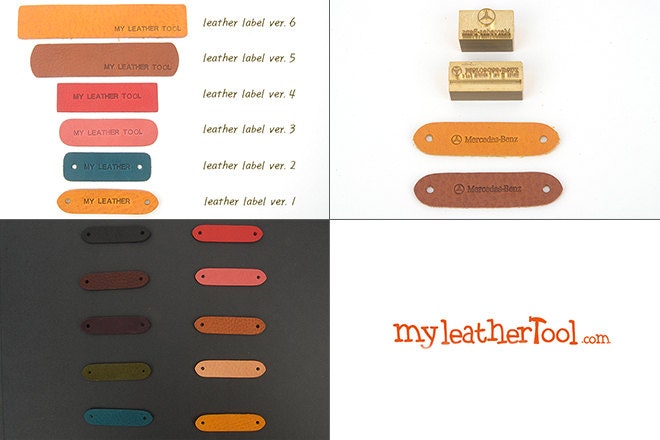 Leather Label Ver.1 the Hotstamping Initials or Logo of the | Etsy