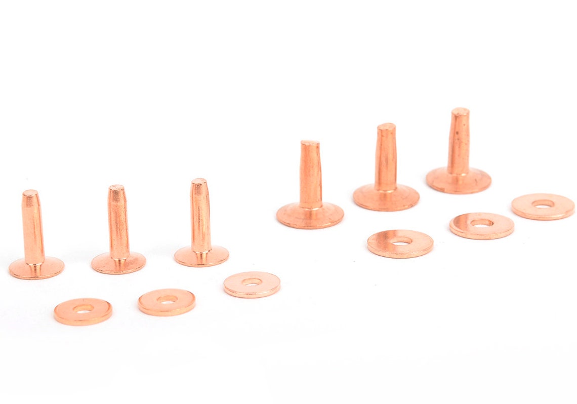 High Quality Copper Rivets & Burrs Rivets 9mm/12mm Leather | Etsy