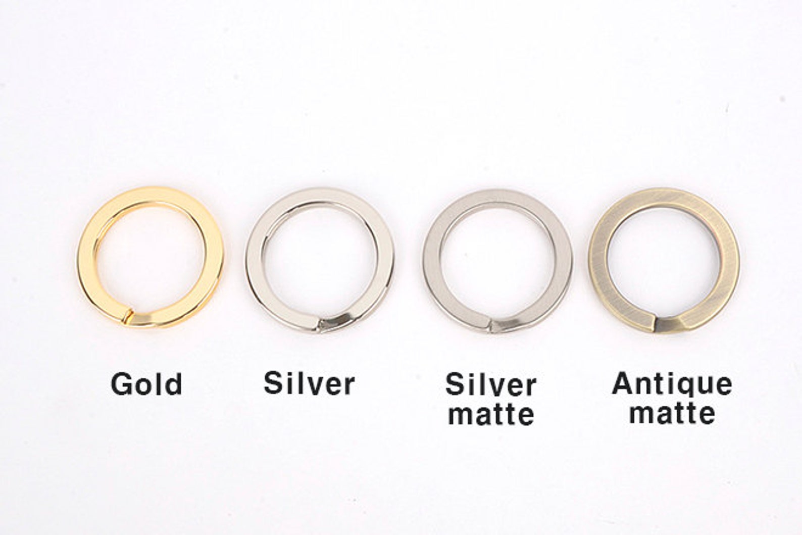 Basic key ring ver.1 2 Size of Keyring 5ea 1set Making | Etsy