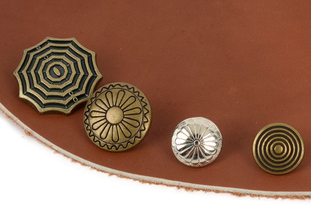 New Style Concho (10ea 1set) Foot Lenth - 7mm, Rivet and Metal Studs ...