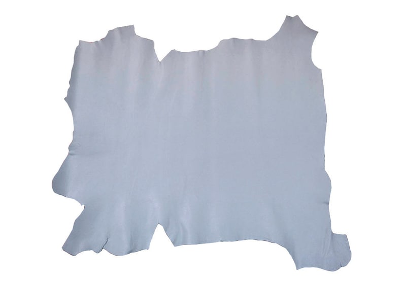 GOATSKIN Leather [sky Blue] 4~5 Sq Ft, Finished Goatskin Leather (NOT ...