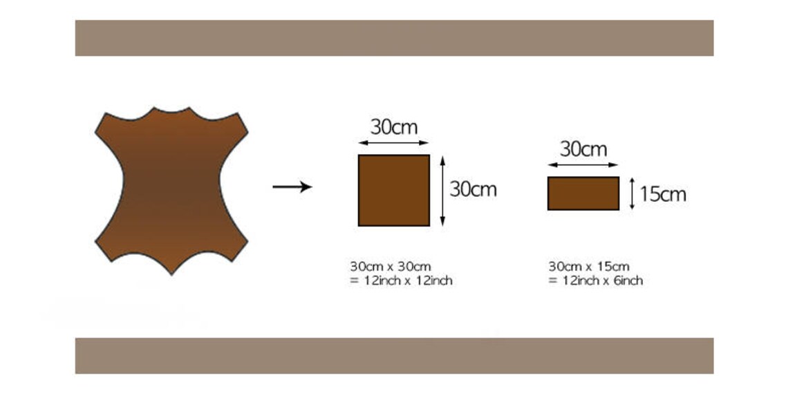 Leather With OPLE Pattern, 6in X 12in or 12in X 12in Size, Cow Hides, 2 ...