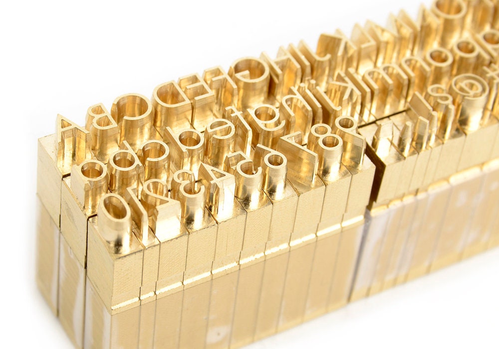 5.5mm Size-individual Hot Stamp initials Font:century - Etsy UK