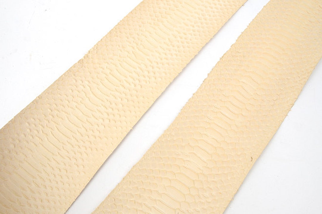 Matte Cream Beige - Water Snake Skin (genuine Leather) for Bookbinding ...