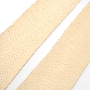 Matte Cream Beige - Water Snake Skin (genuine Leather) for Bookbinding ...