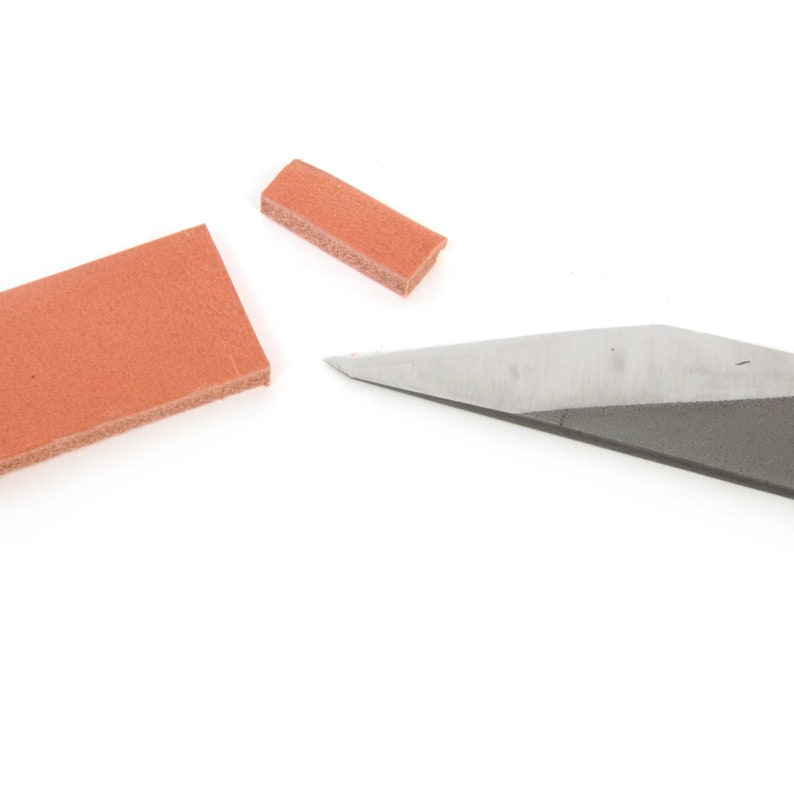 Diagonal Line Leather Knife 3 Kind of Blade Straight - Etsy