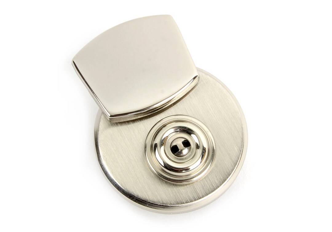 AMIET Key Lock: Silver Matte Flip Lock for Bags - Swiss Made - Etsy