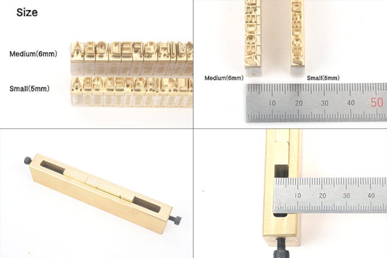Medium Size-individual Hot Stamp (initials) Font:m-gothic, (capital ...
