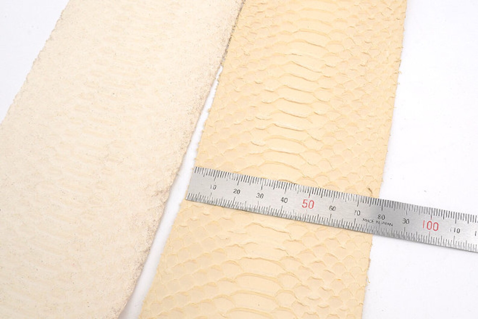 Matte Cream Beige - Water Snake Skin (genuine Leather) for Bookbinding ...
