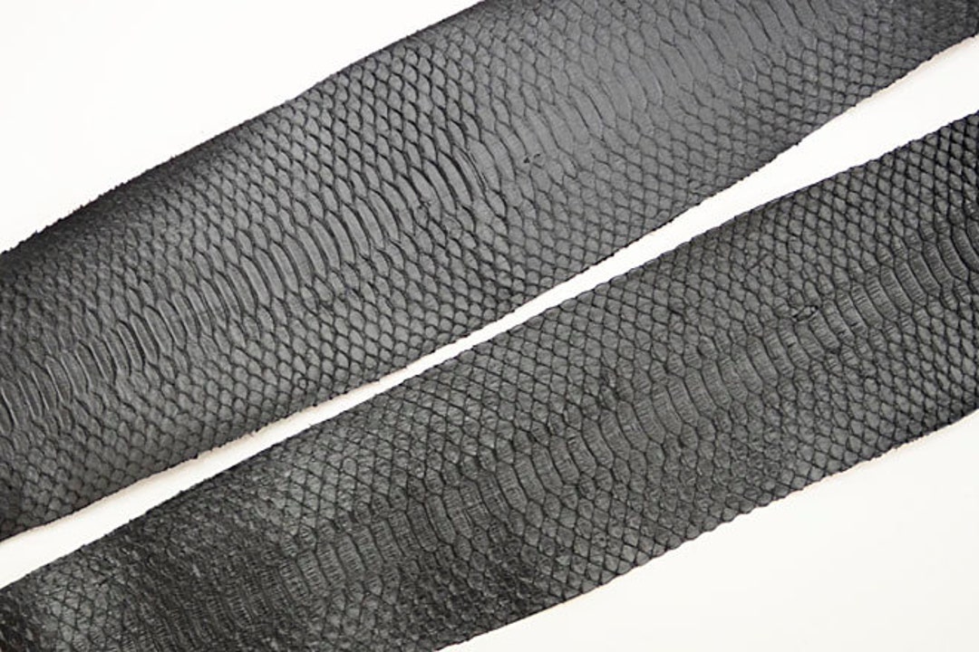 Matte Black - Water Snake Skin (genuine Leather) for Bookbinding ...