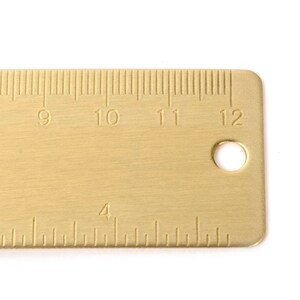 Brass Ruler, Inch and CM Ruler, 2 Kind of Size -12cm15cm, Leather Craft ...