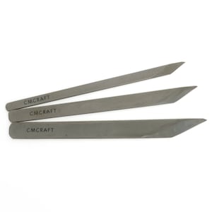 Diagonal Line Leather Knife, 3 Kind of Blade, Straight, Curved, Skiver ...