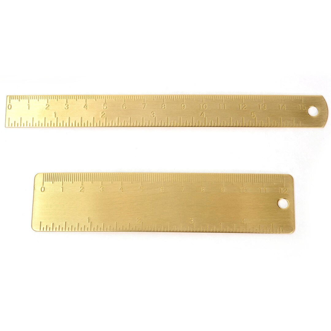Brass Ruler, Inch and CM Ruler, 2 Kind of Size 12cm15cm, Leather Craft ...