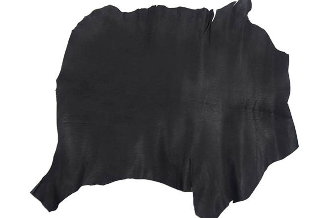 GOATSKIN Leather black 45 Sq Ft Finished Goatskin Leather | Etsy