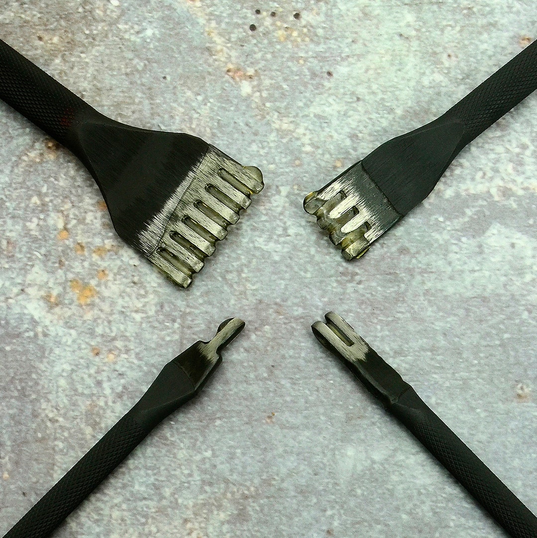 Seiwa Pro Stitching Chisels for Lacing, Leather Stitching Prong Chisel ...