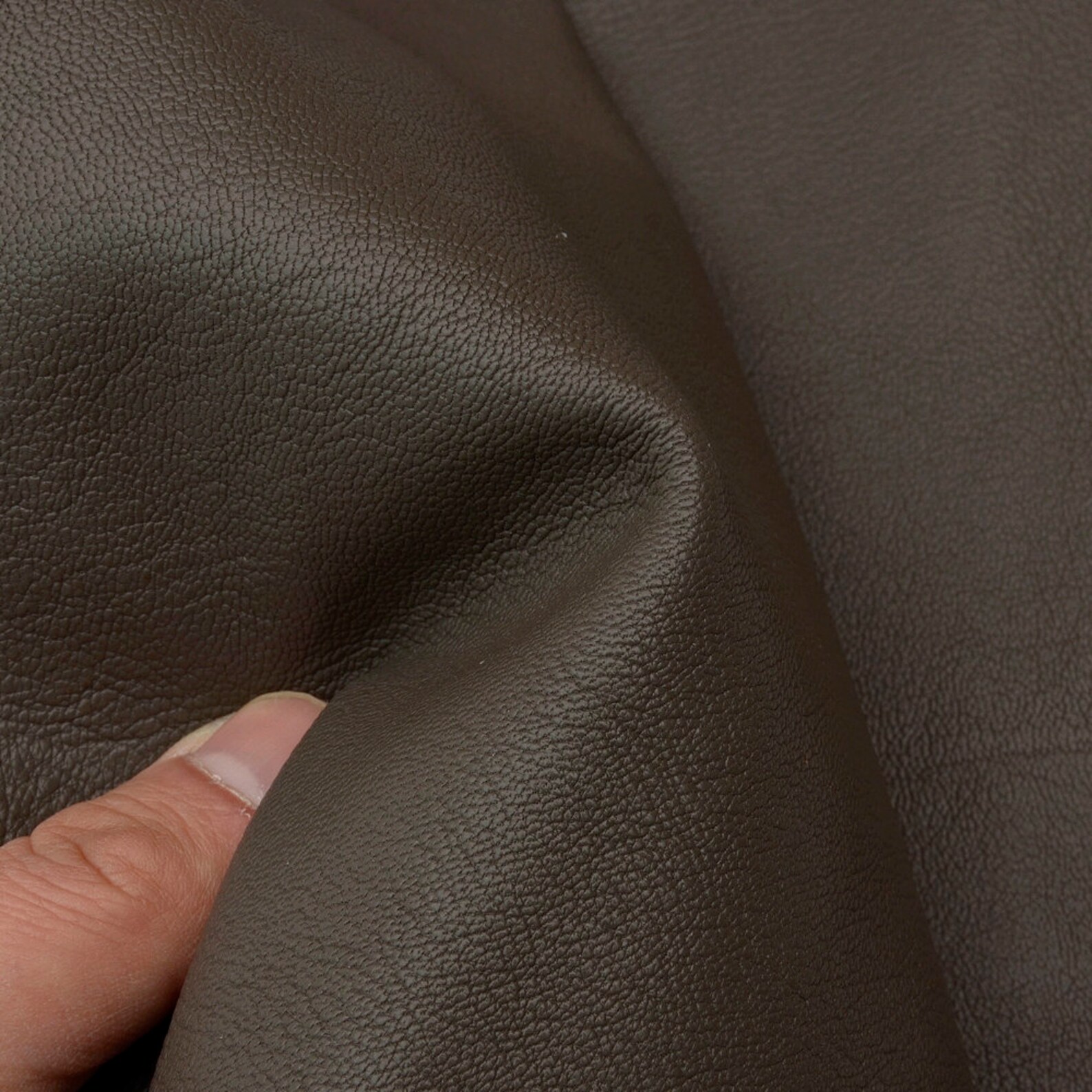 GOATSKIN Leather [dark Taupe] 4~5 Sq Ft, Finished Goatskin Leather ...
