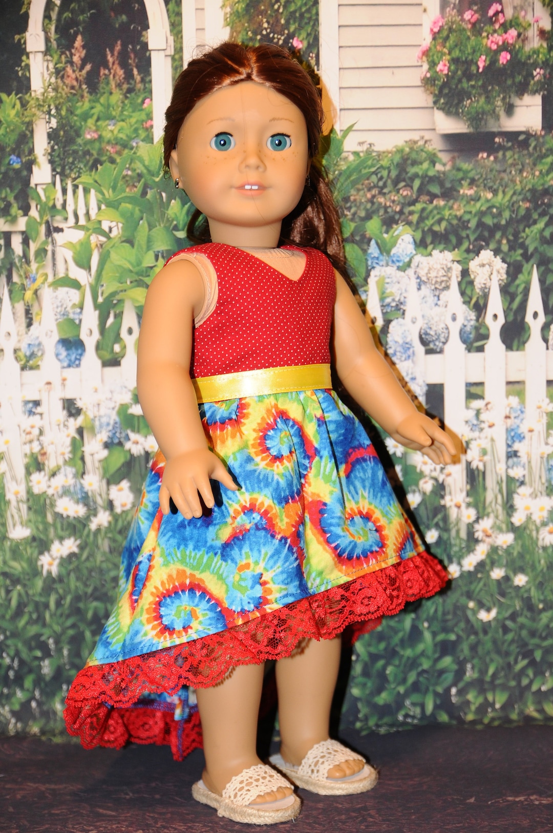 Tie Dye Maxi Dress For 18 Dolls Etsy