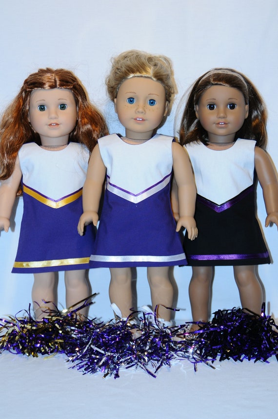 Purple Cheerleader Outfit with Pompoms | Etsy