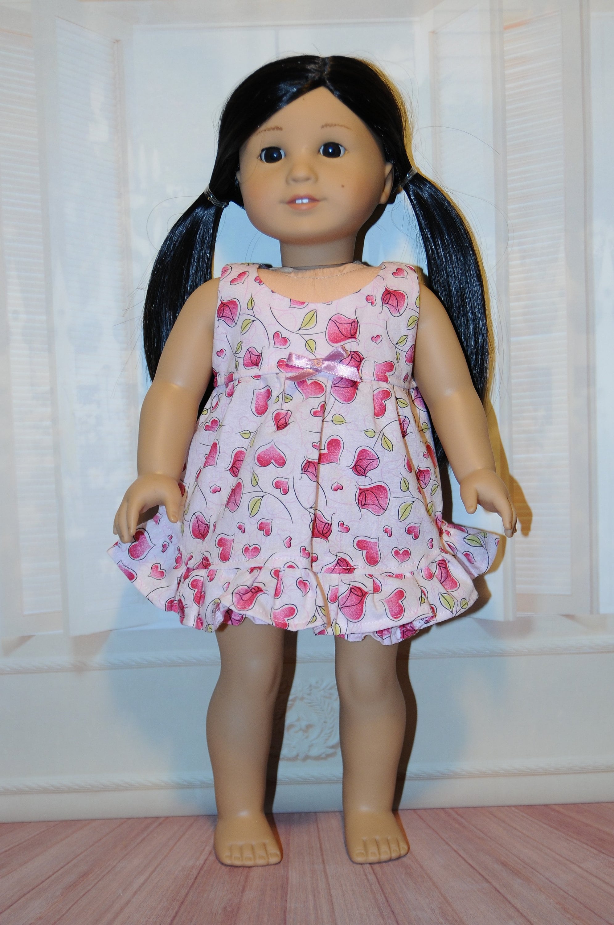 Pink Hearts and Roses Baby Doll Pajamas | Etsy