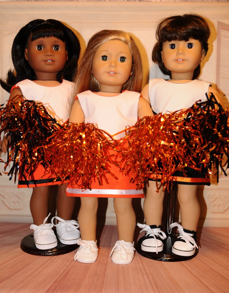 Orange Cheerleader Outfit with Pompoms | Etsy