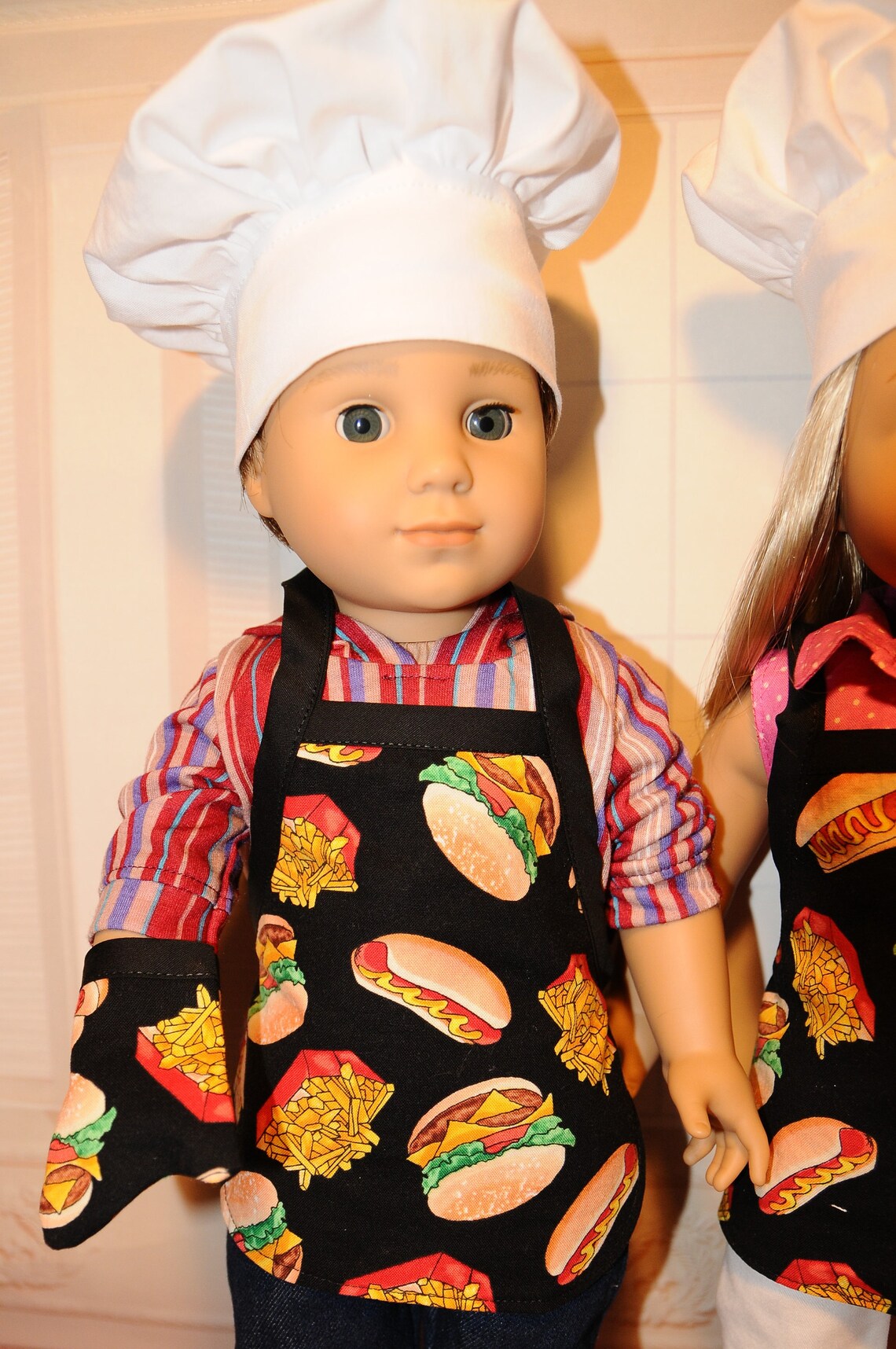 Fast Food Apron Set for 18" Dolls, Handmade - Etsy