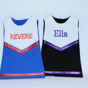 Custom Embroidered Cheerleader Uniform With Pompoms for 18" Dolls - Etsy