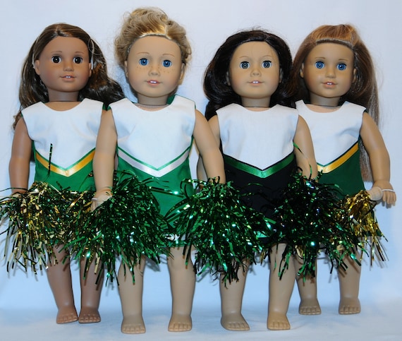 Green Cheerleader Outfit With Pompoms - Etsy
