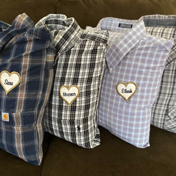 Memory Pillows Made With Loved Ones Clothing - Etsy