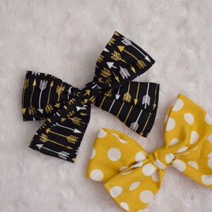 Mustard Dot Mini Bow 3 Sizes Available - Etsy