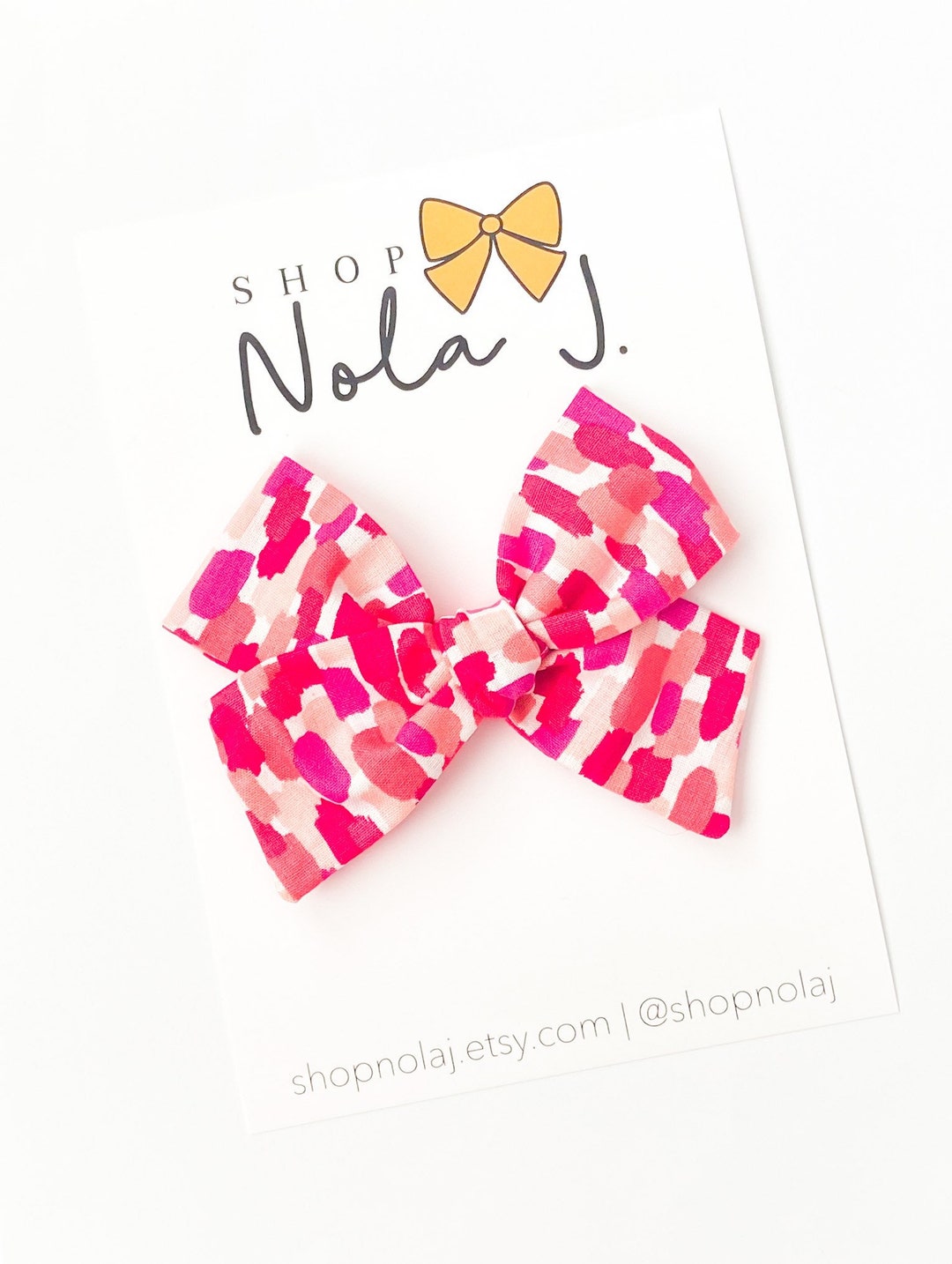 Pink Paint Mini Bow 4 Bow Sizes Available Finished on - Etsy