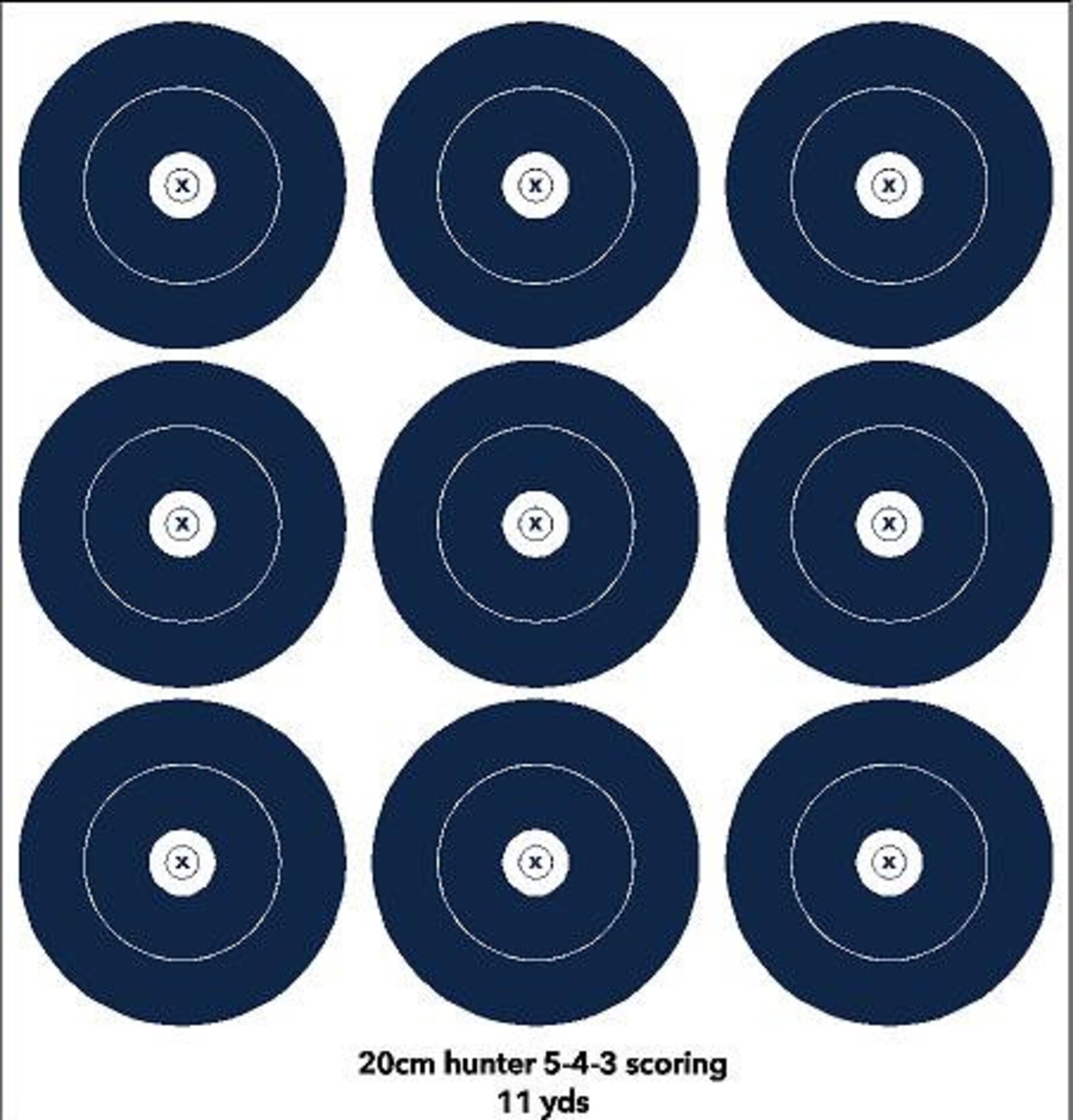Complete Set of Outdoor Hunter Round Archery Target, Vinyl Archery ...