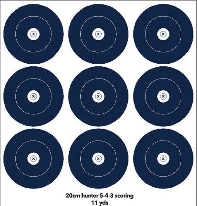 Complete Set of Outdoor Hunter Round Archery Target, Vinyl Archery ...