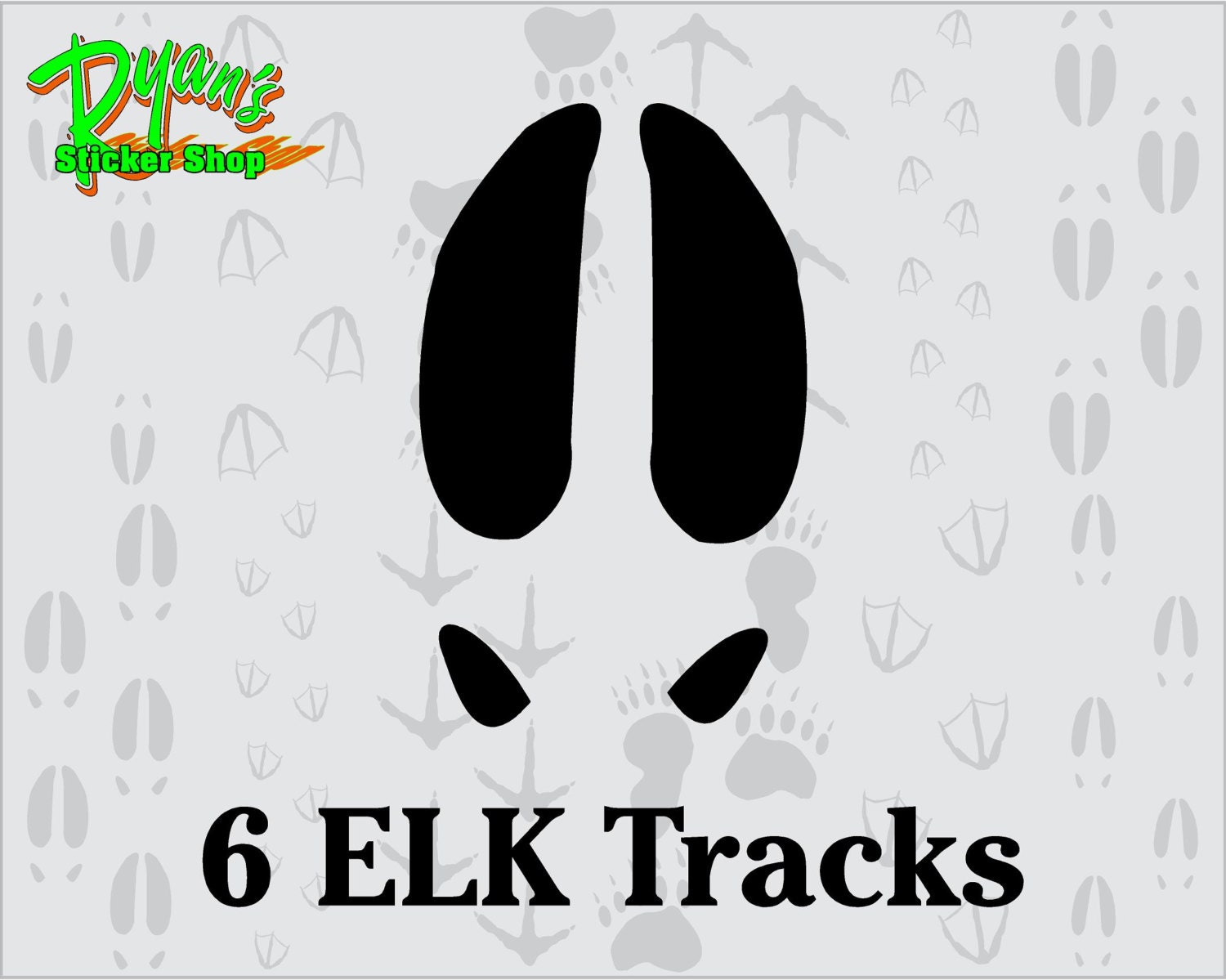 Elk Tracks Decals, Window, Vehicle or Outdoor Graphic - Etsy