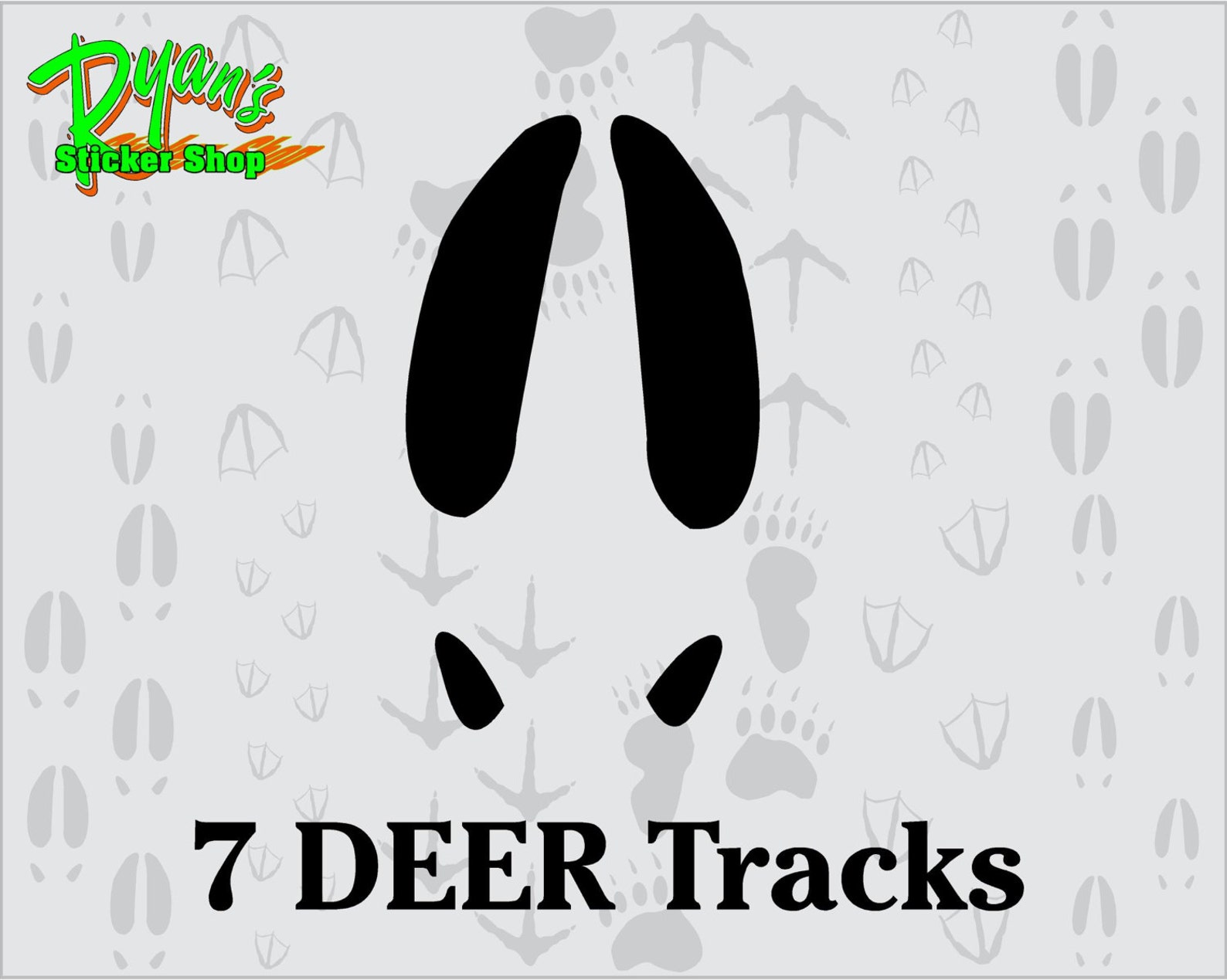 Deer Tracks Decals, Window, Vehicle or Outdoor Graphic - Etsy