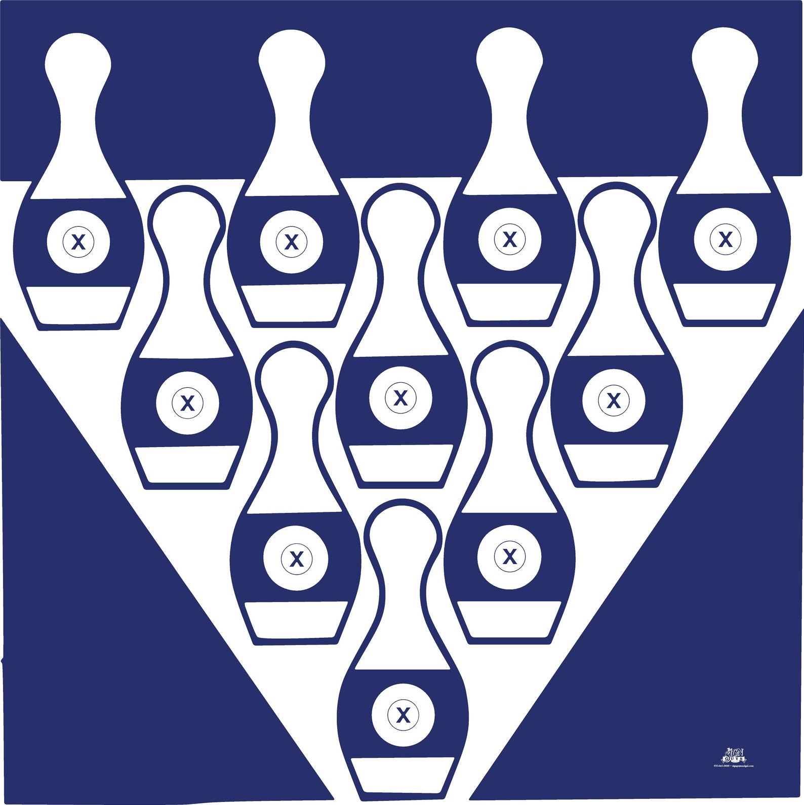 Bowling Archery Target Face for 5 Spot or 3 Spot Practice, 2 Pack ...