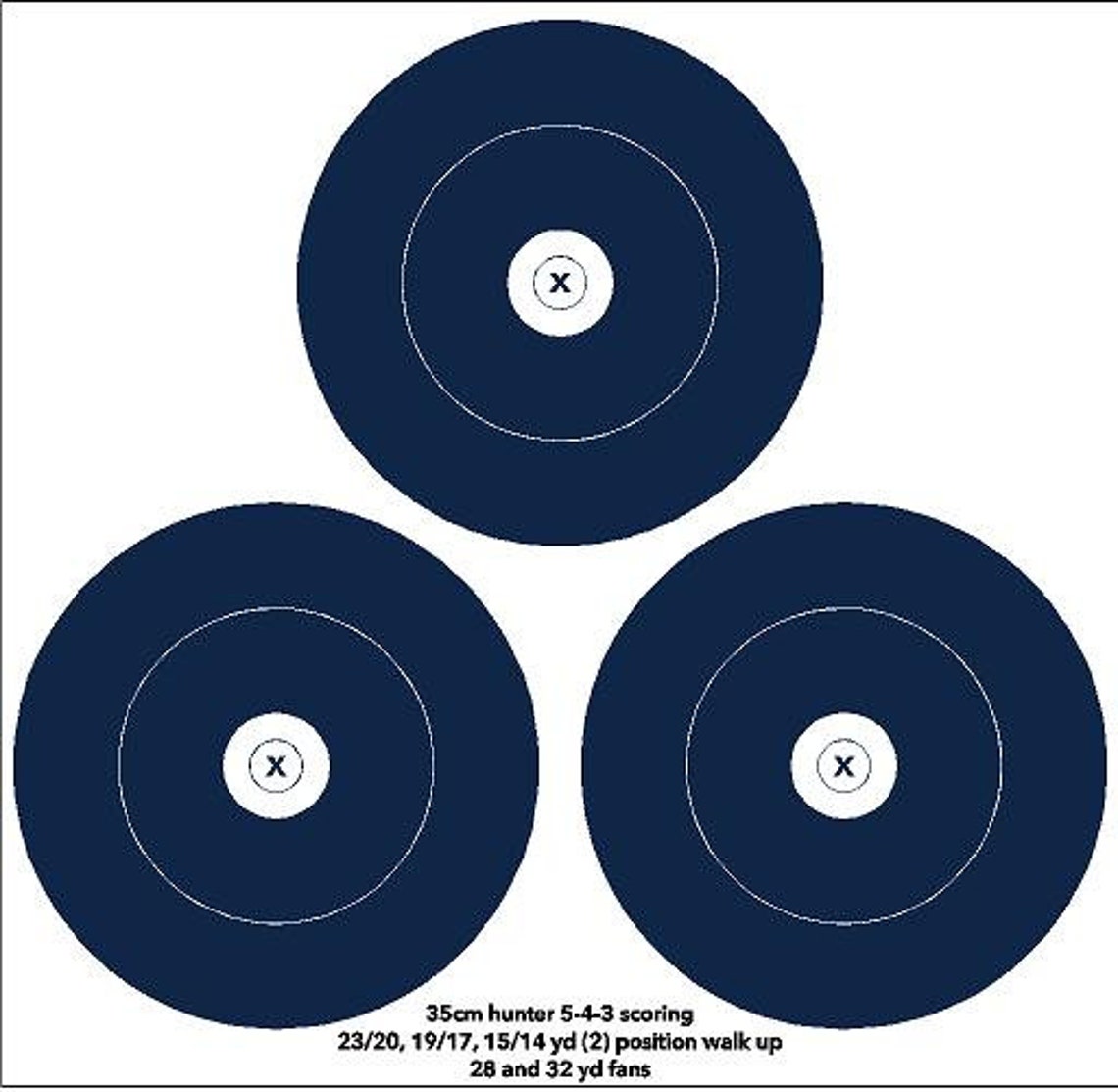 Complete Set of Outdoor Hunter Round Archery Target, Vinyl Archery ...
