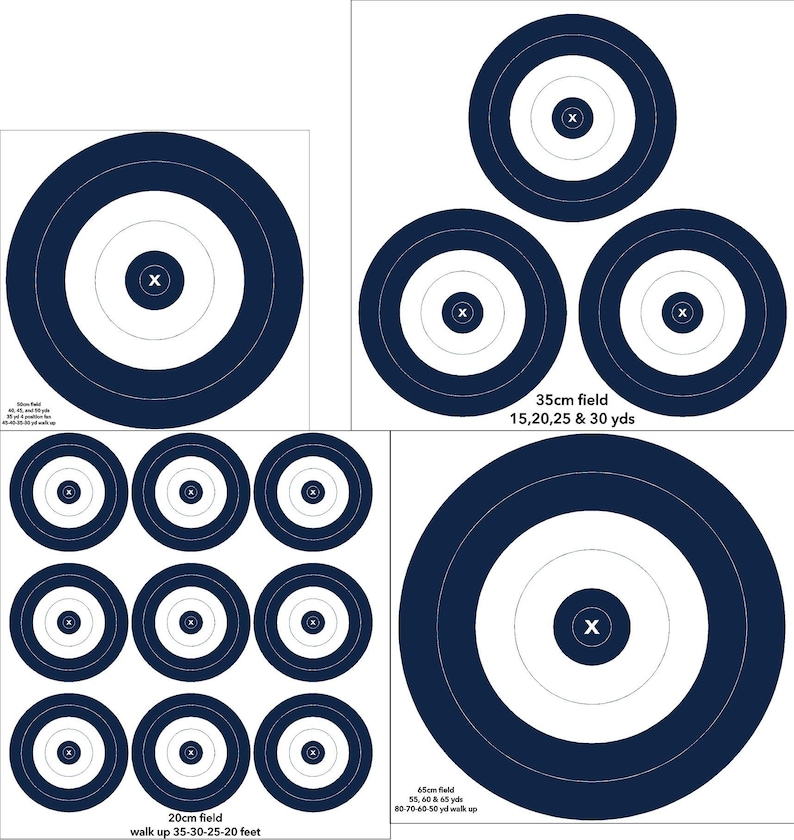 Outdoor Field Archery Target, Vinyl Archery Target - Etsy
