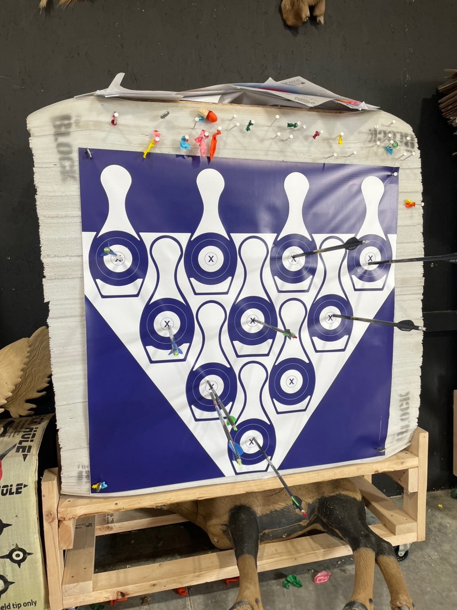 Bowling Archery Target Face for 5 Spot or 3 Spot Practice, 2 Pack ...