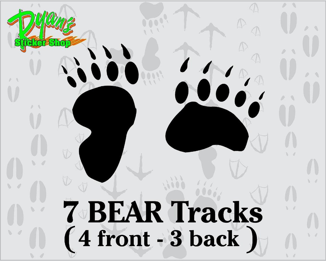 Bear Tracks Decals, Window, Vehicle or Outdoor Graphic - Etsy