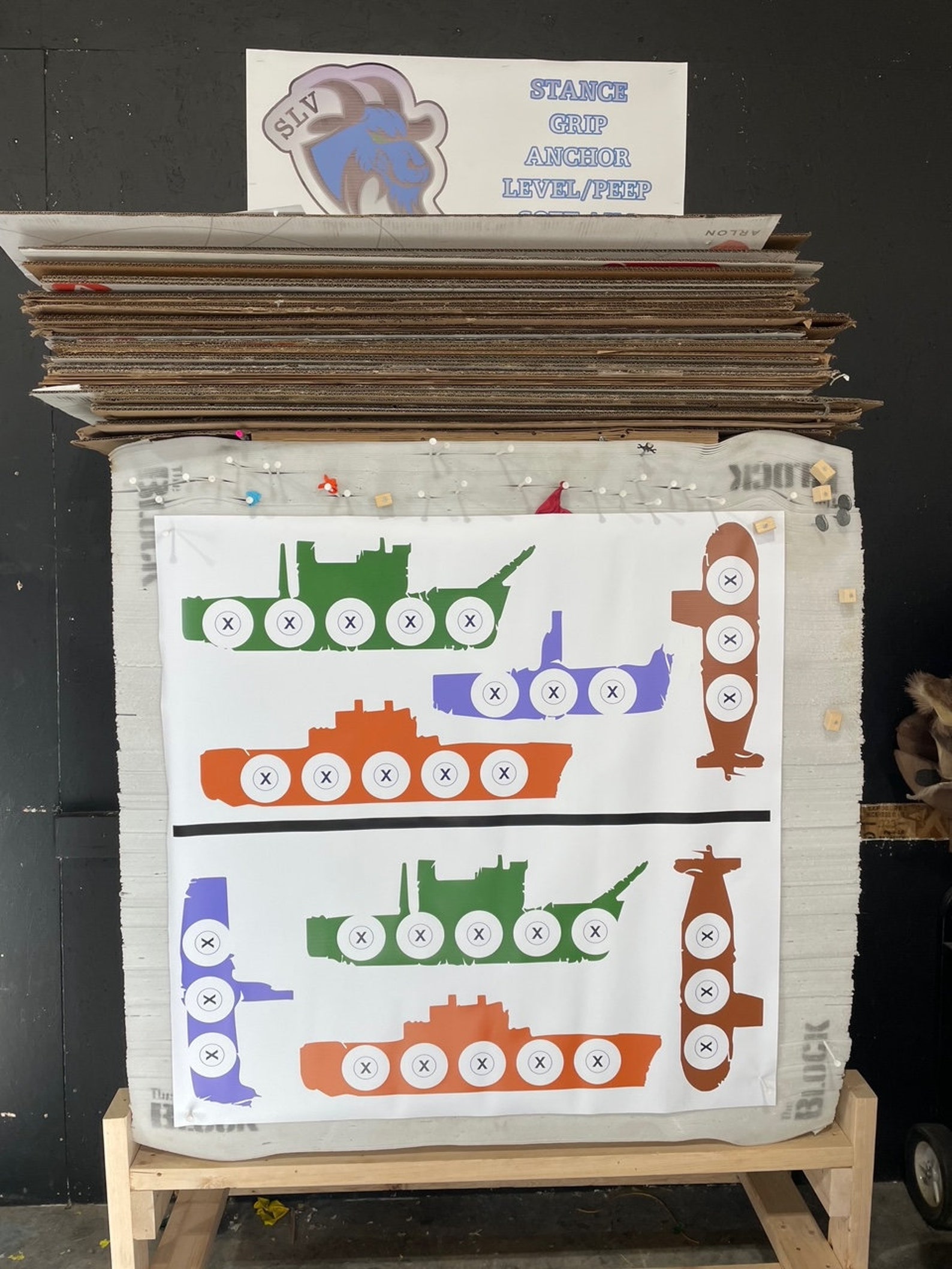 Battleship Archery Target Face for 5 Spot or 3 Spot Practice, 2 Pack ...