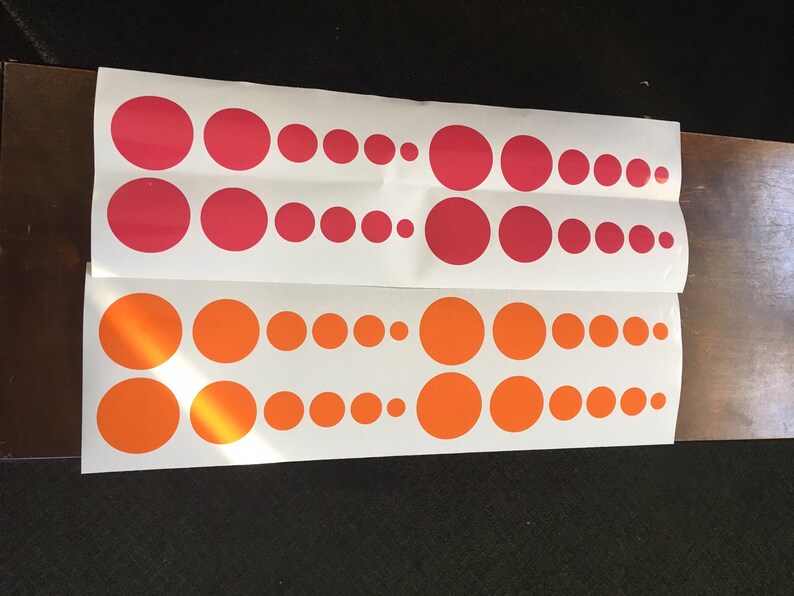 OPA Peel and Stick Archery Dots, Orange and Pink Vinyl OPA Archery ...