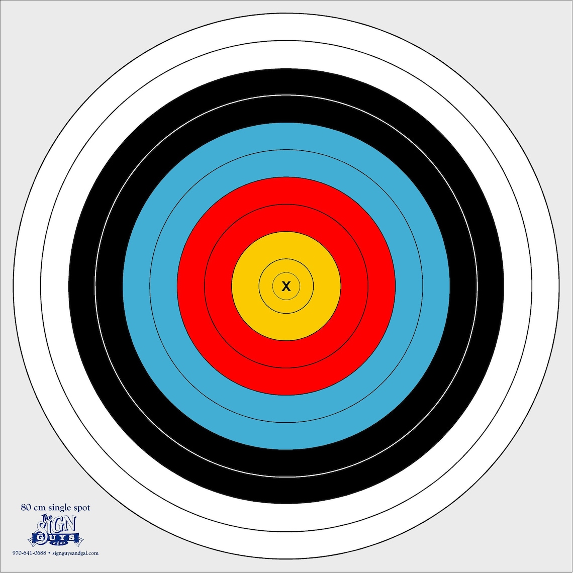 80cm Outdoor Archery Target, Vinyl Archery Target - Etsy UK