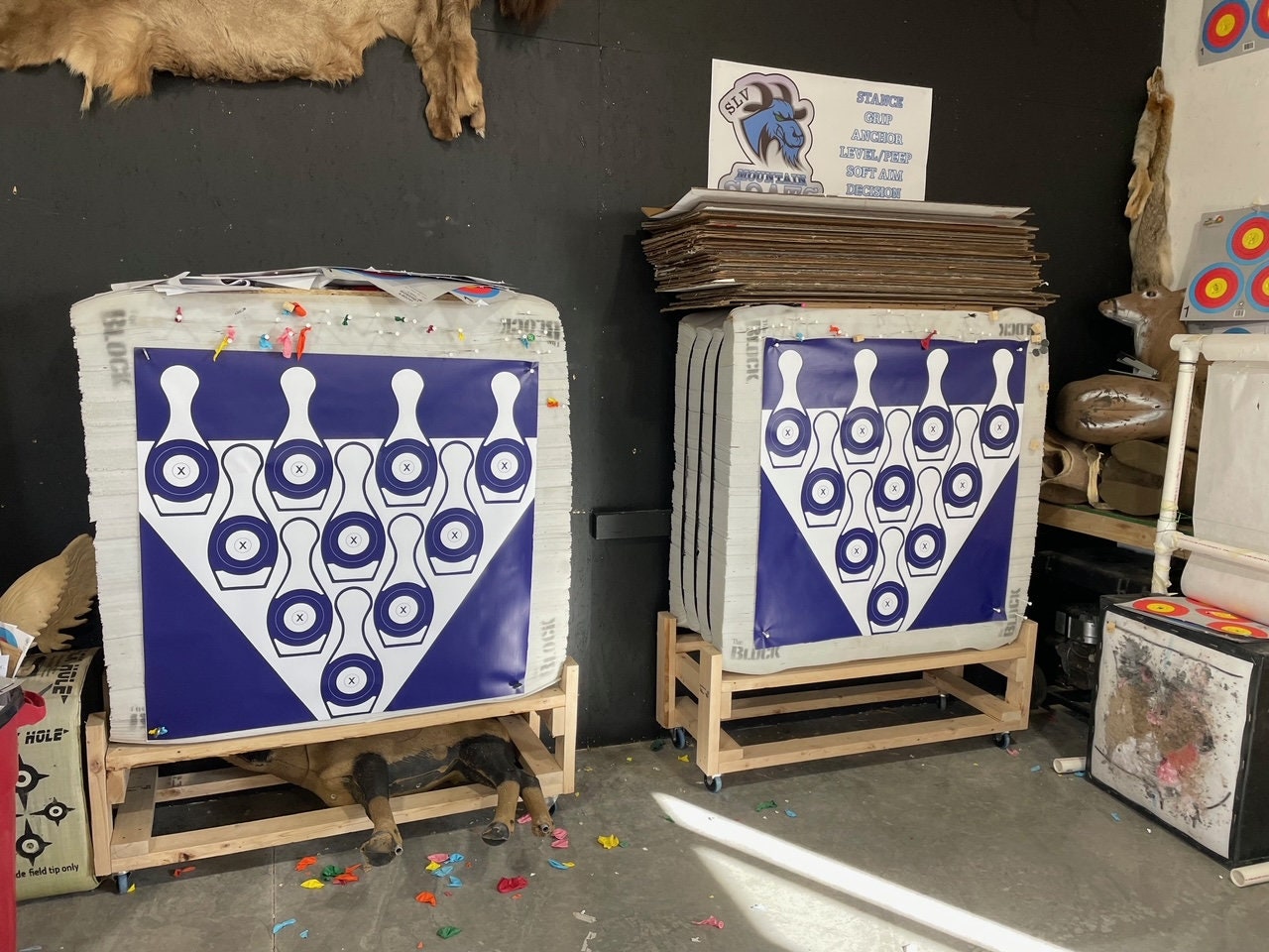 Bowling Archery Target Face for 5 Spot or 3 Spot Practice, 2 Pack ...