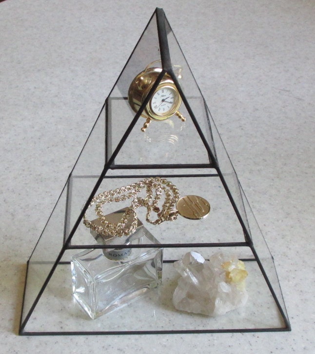 9 and 10 Tall Glass Pyramid Display Shelf Show - Etsy UK