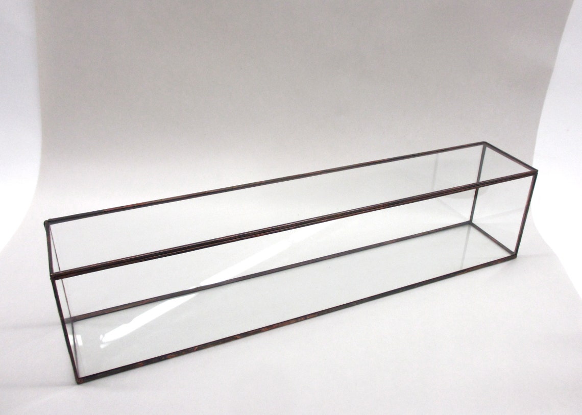 Small SKINNY 12x4x3" Tall Clear Glass Display Box Plus Other Sizes ...