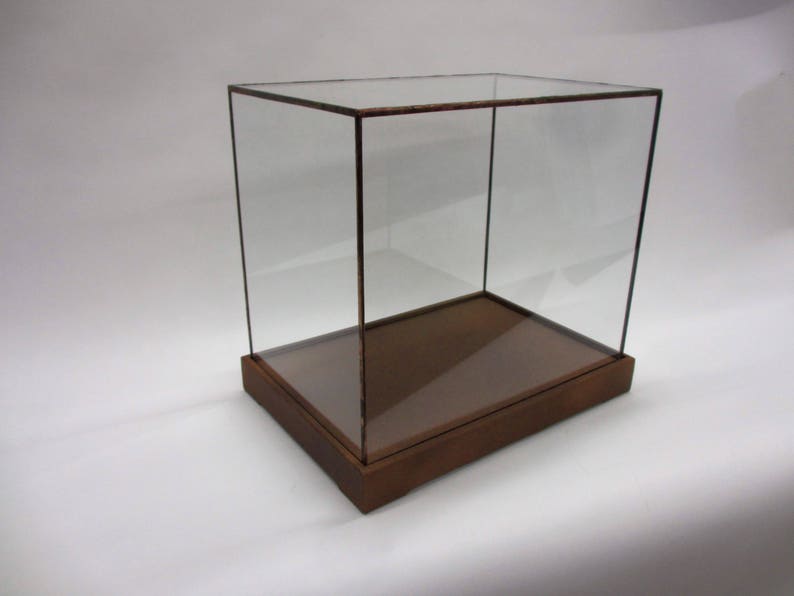 14 X 14 X 9 Custom Glass Display Case With Wood Base - Protects and ...