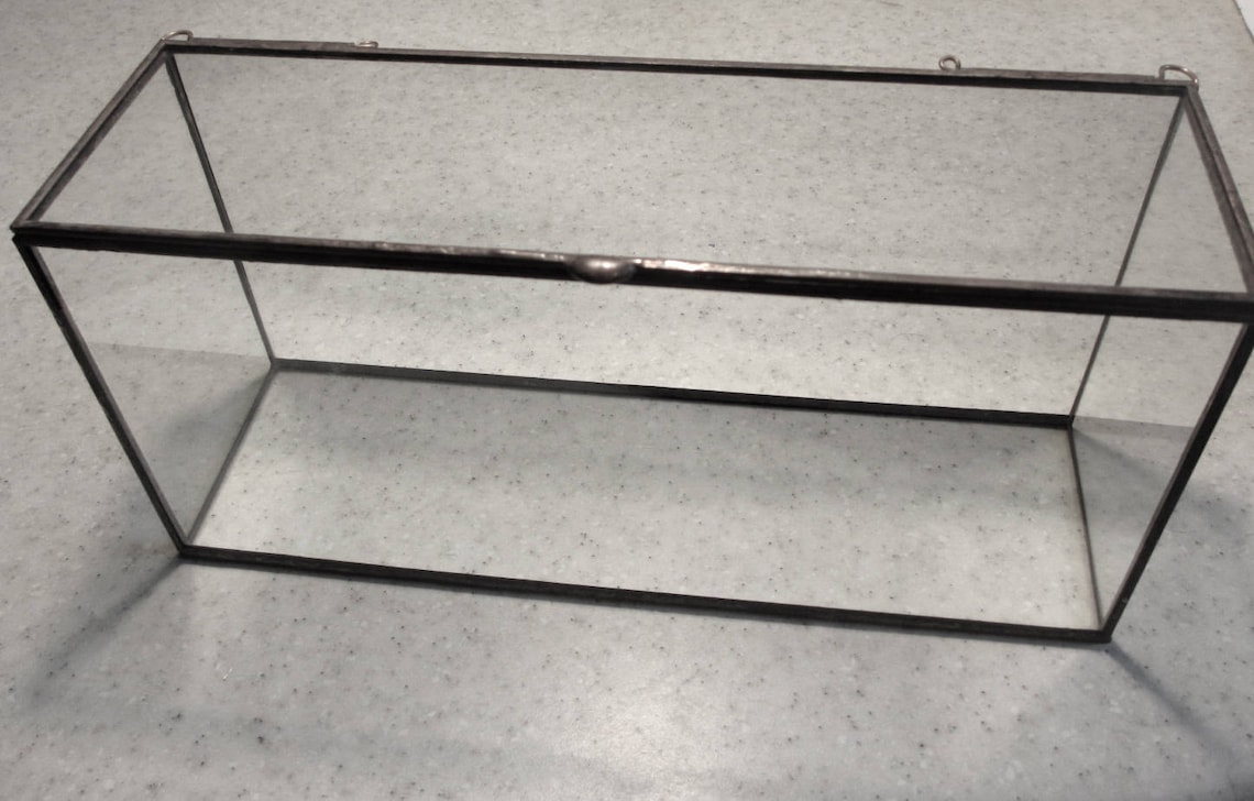 The LETTER BOX 10x3x5 Tall Clear Glass Display Box Made - Etsy